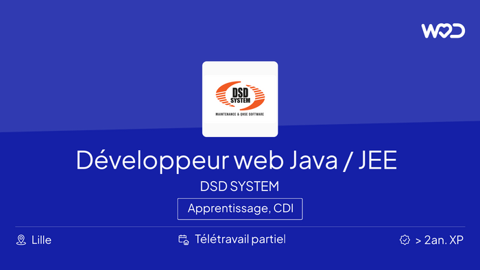 Développeur web Java / JEE - DSD SYSTEM - IT job
