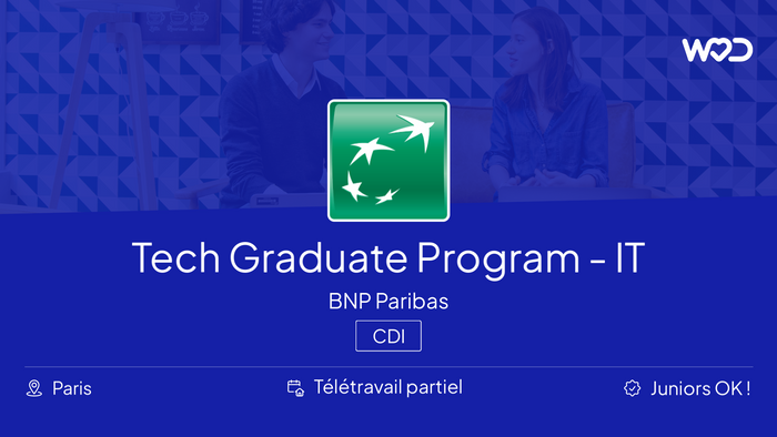 Tech Graduate Program - IT Production, Devops F/H - BNP Paribas - IT job