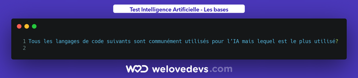 Quel est le langage de code le plus utilisé pour implémenter